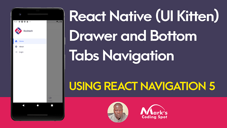 How To Create React Native Ui Kitten Drawer And Bottom Tabs